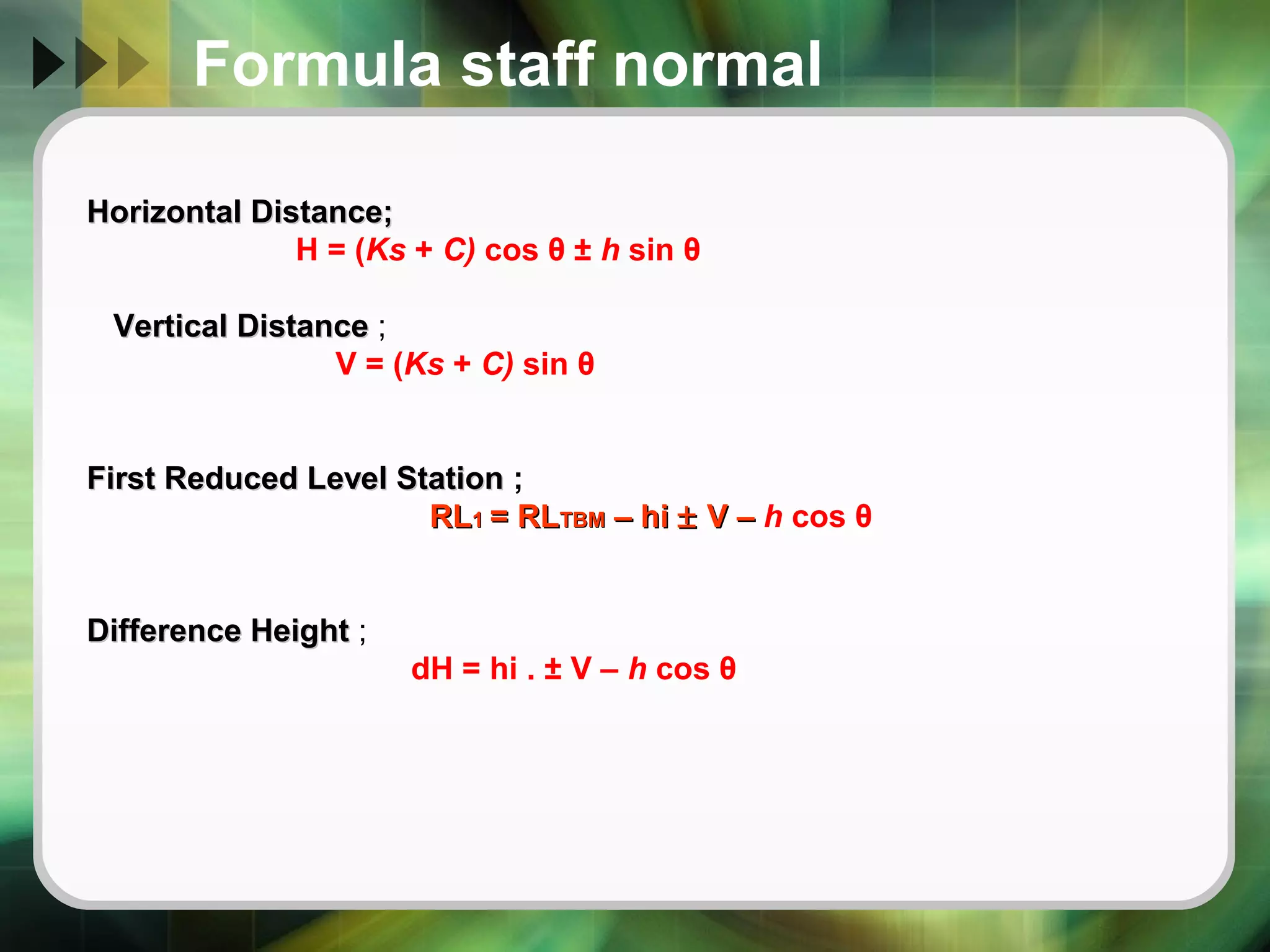 Tachymetry lesson 4 normal staff | PPT