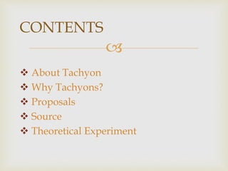 Tachyons | PPTX