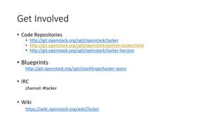 BoF - Open NFV Orchestration using Tacker | PPT