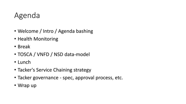 OpenStack Tacker Liberty Midcycle | PPT