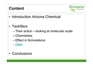Tackifiers In Adhesives Teaser | PDF