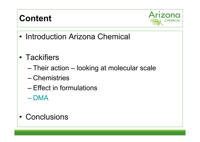 Tackifiers In Adhesives Teaser | PDF | Chemistry | Science