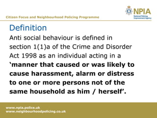 Tackling asb in partnership new | PPT