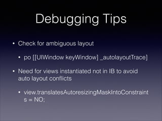Tackling Auto Layout | PDF