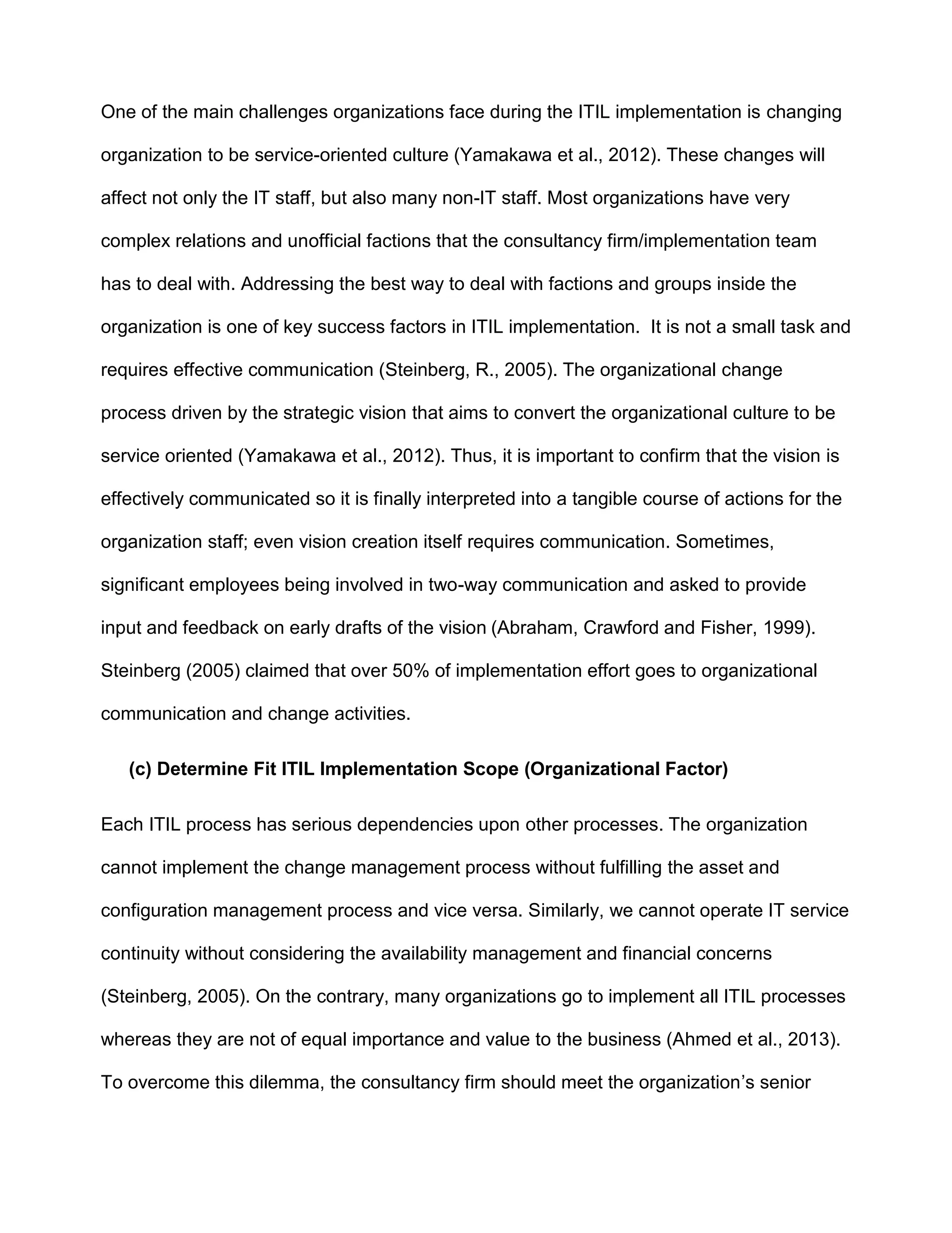 Tackling ITIL Implementation Challenges | PDF