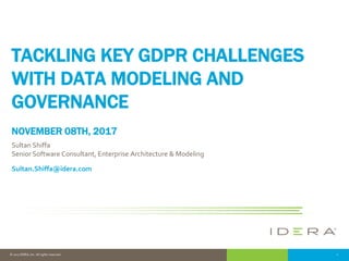 Geek Sync | Tackling Key GDPR Challenges with Data Modeling and Governance | PPTX