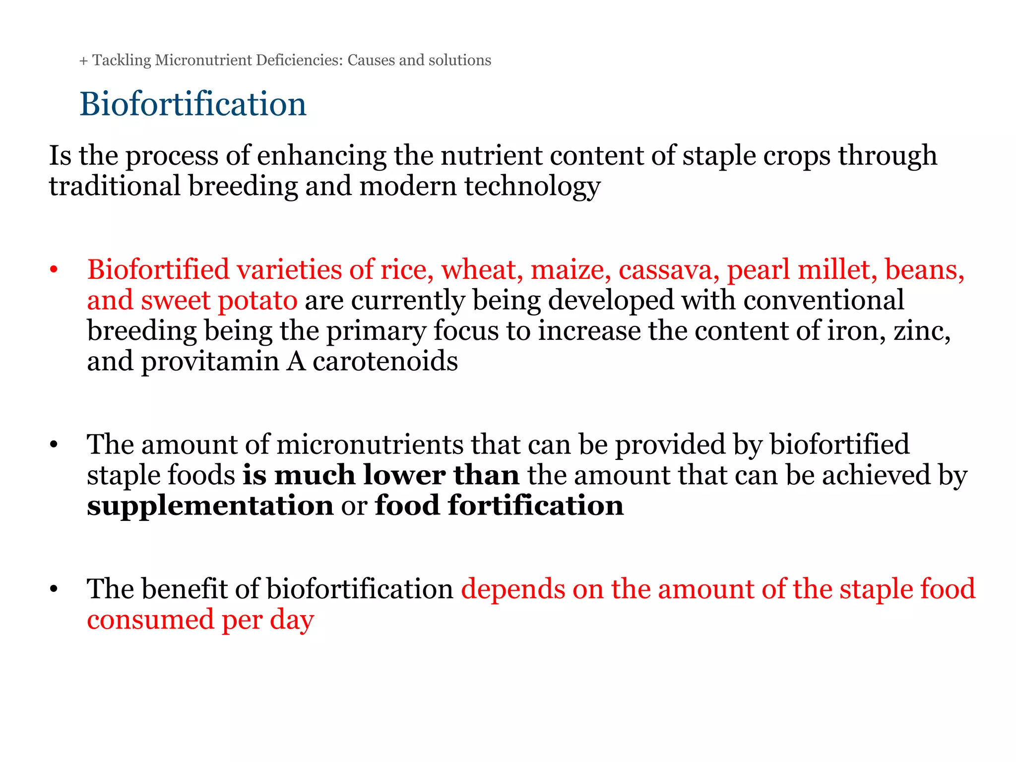 Tackling Micronutrient Deficiencies: Causes and Solutions Presentation | PPTX