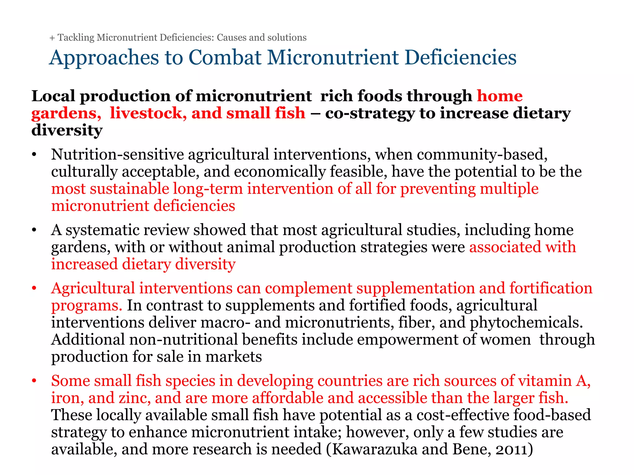 Tackling Micronutrient Deficiencies: Causes and Solutions Presentation ...