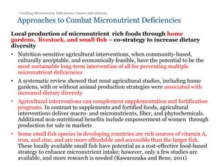 Tackling Micronutrient Deficiencies: Causes and Solutions Presentation | PPTX