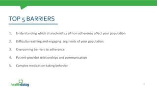 Tackling the Top 5 Barriers to Medication Adherence | PPTX