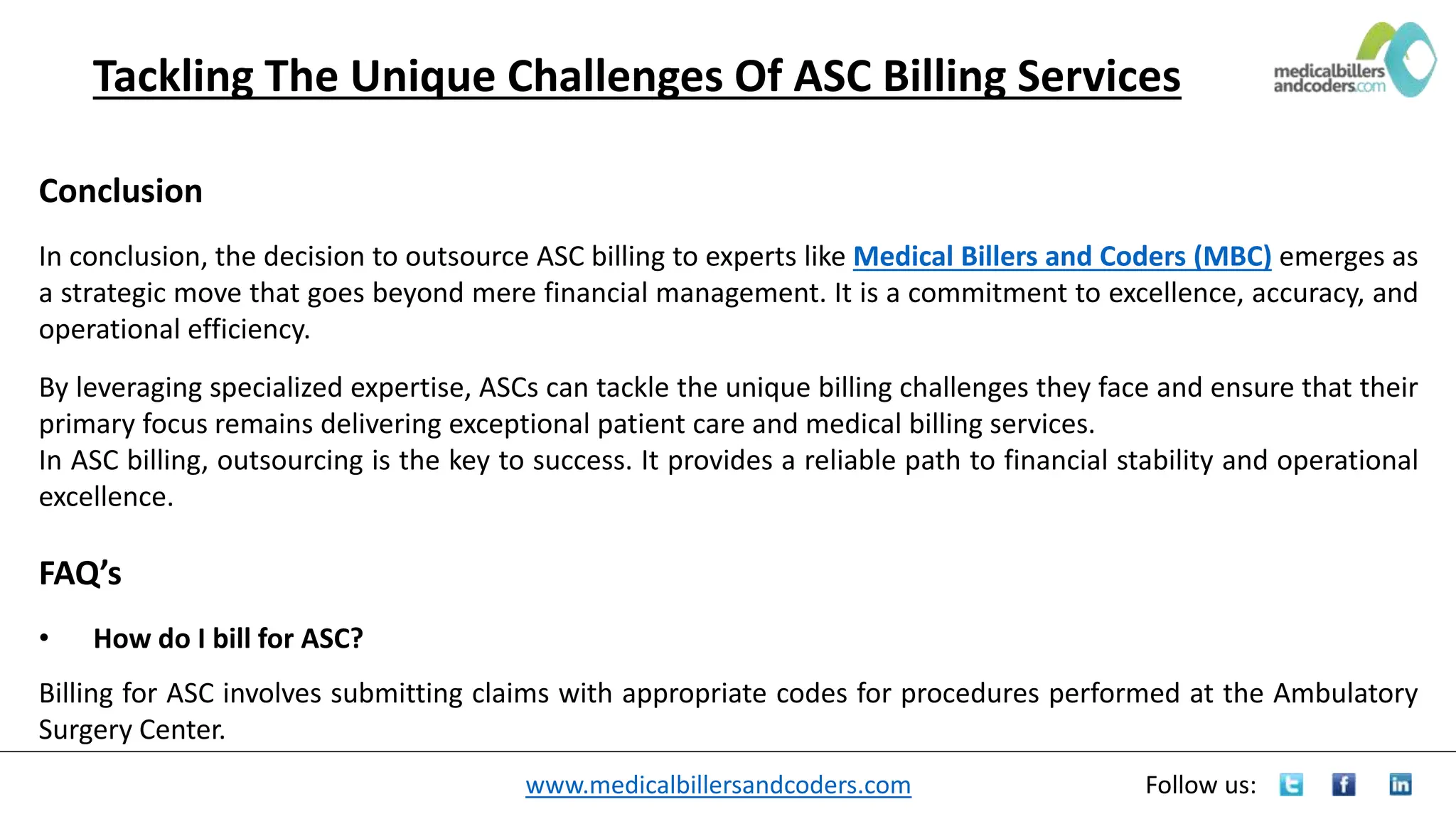 Tackling The Unique Challenges Of ASC Billing Services.pptx