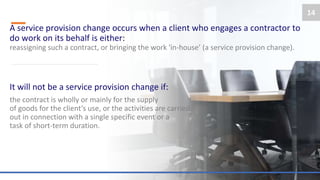 Quick Guide to TUPE Transfer Workshop | PPTX