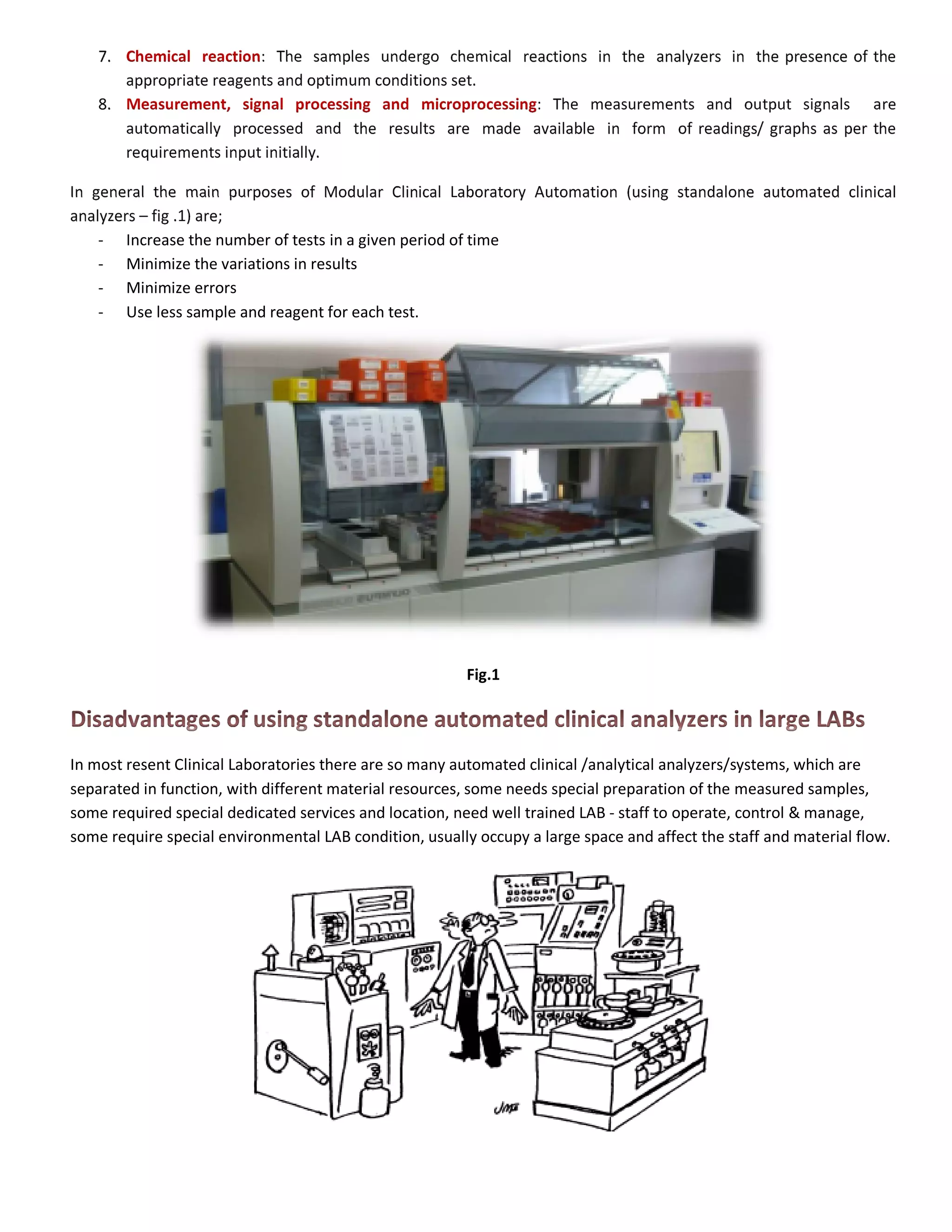 Planning Considerations in Total Automation of Clinical Laboratory | PDF