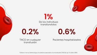 Sobrecarga circulatoria asociada a la transfusión | PPTX