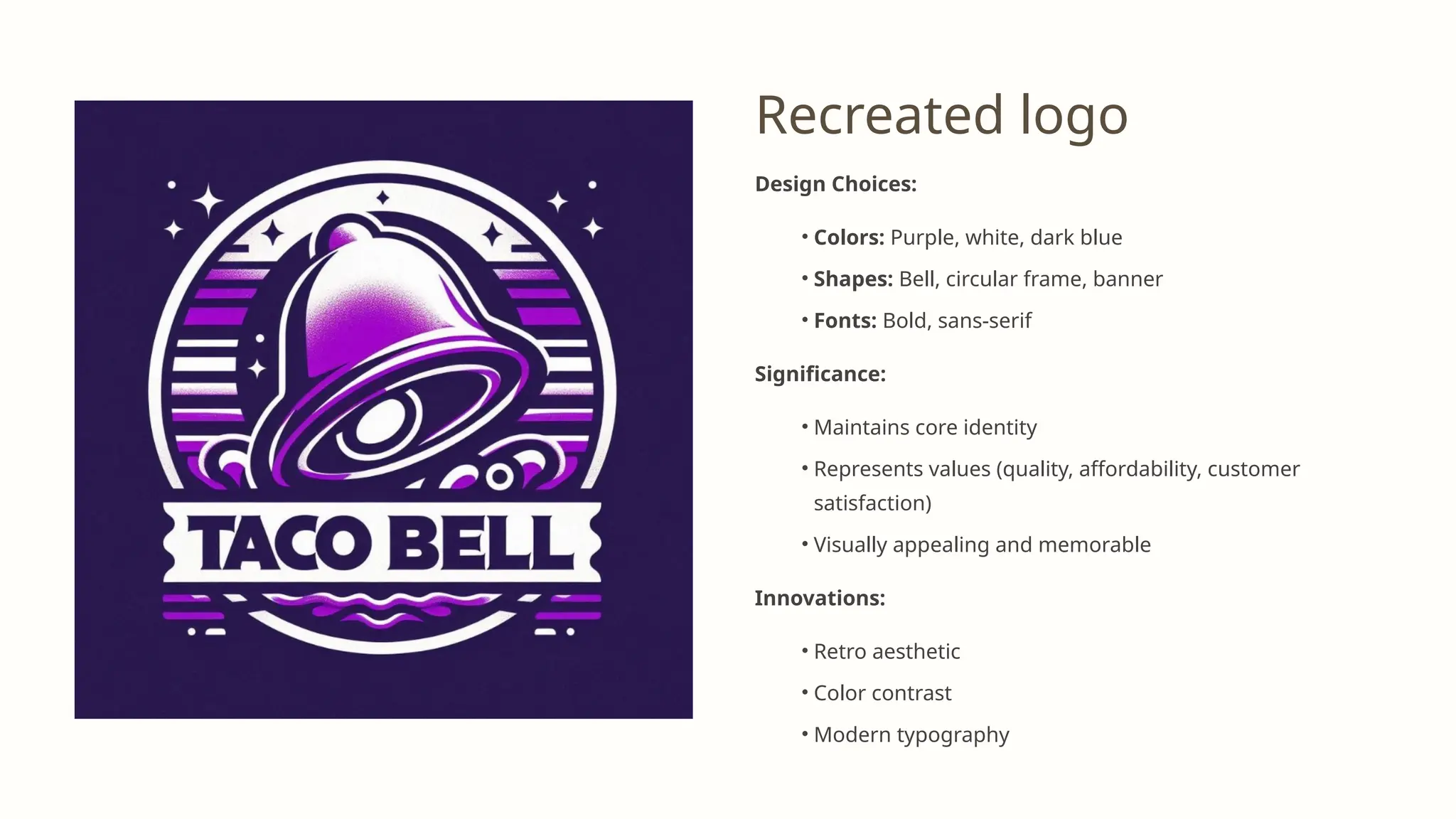 Taco-Bell-A-Fast-Food-Icon. New recreated logo | PPT