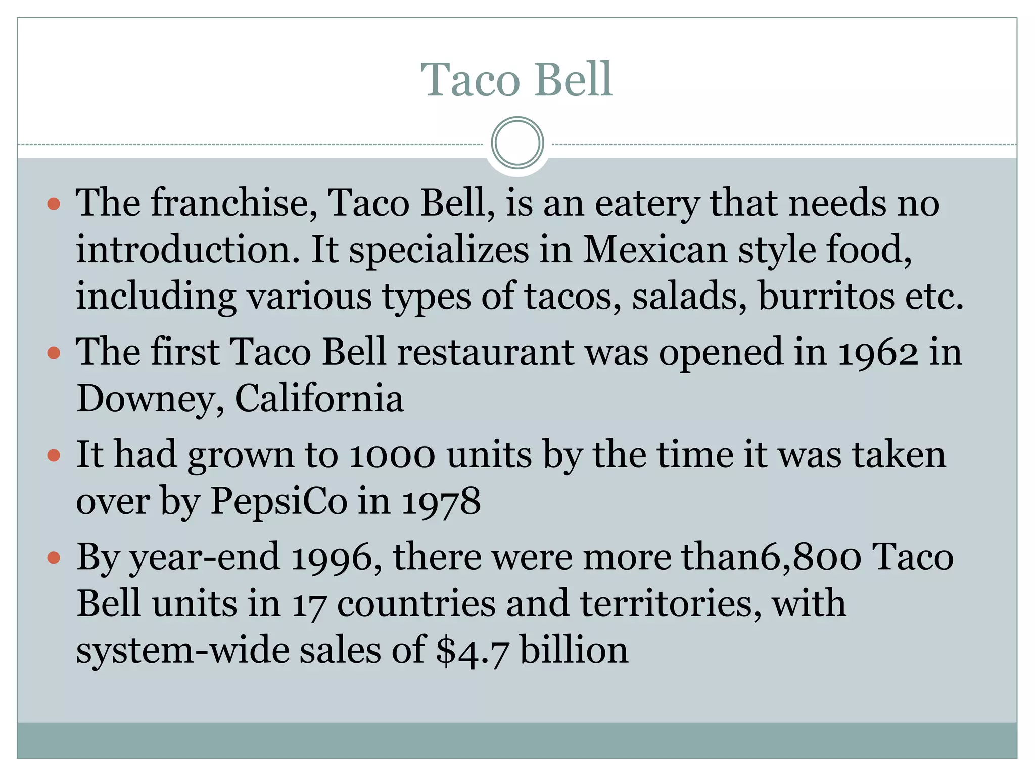 Taco bell The Breakfast opportunity | PPTX