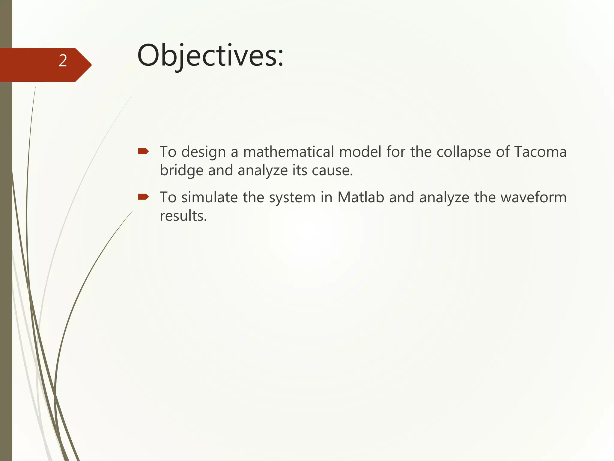 Tacoma narrow bridge math Modeling | PPTX