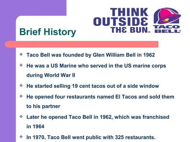 Taco Bell | PPT | Food & Drink