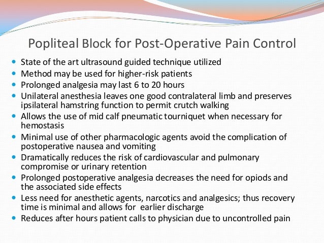 Tac popliteal nerve block presentation