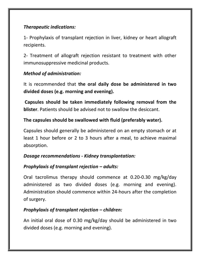 Tacrolimus | PDF