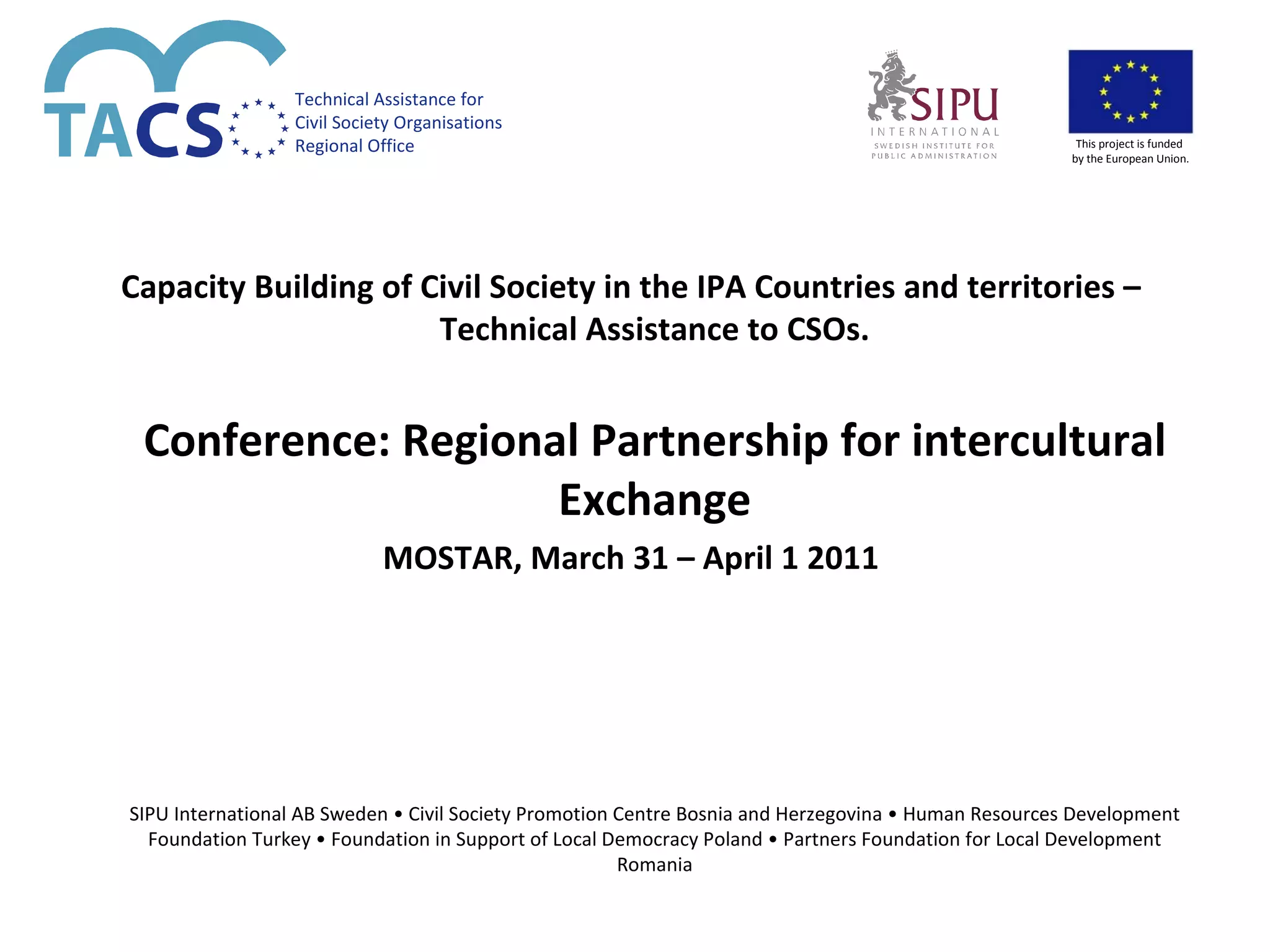 Capacity Building of Civil Society in the IPA Countries and territories ...
