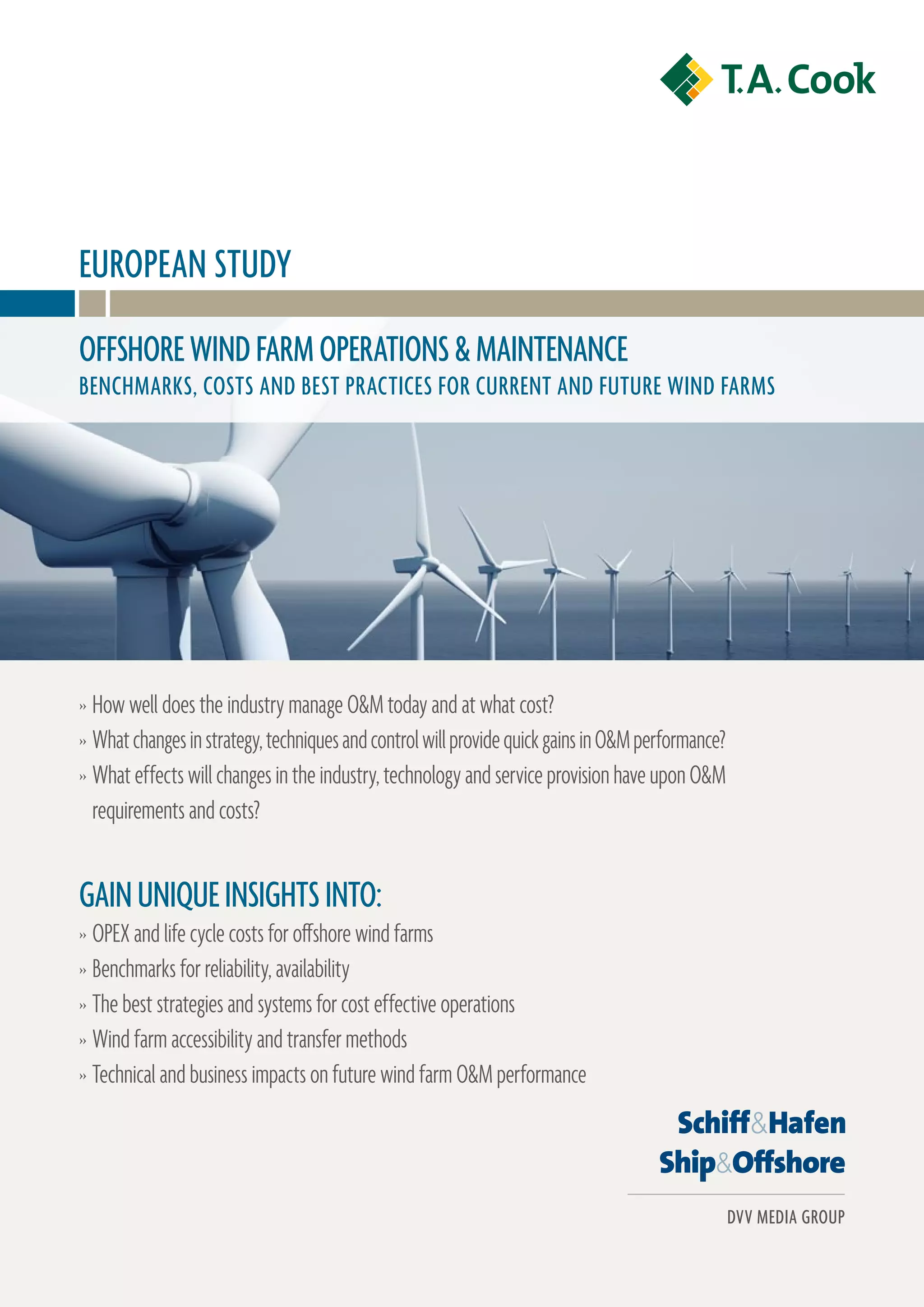 Offshore Wind Farm Operations and Maintenance | PDF