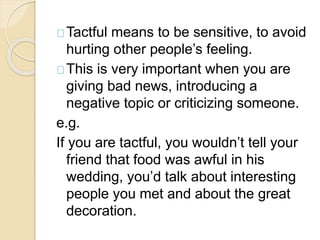 Tactful, tentative, Literary and Rhetorical language | PPTX