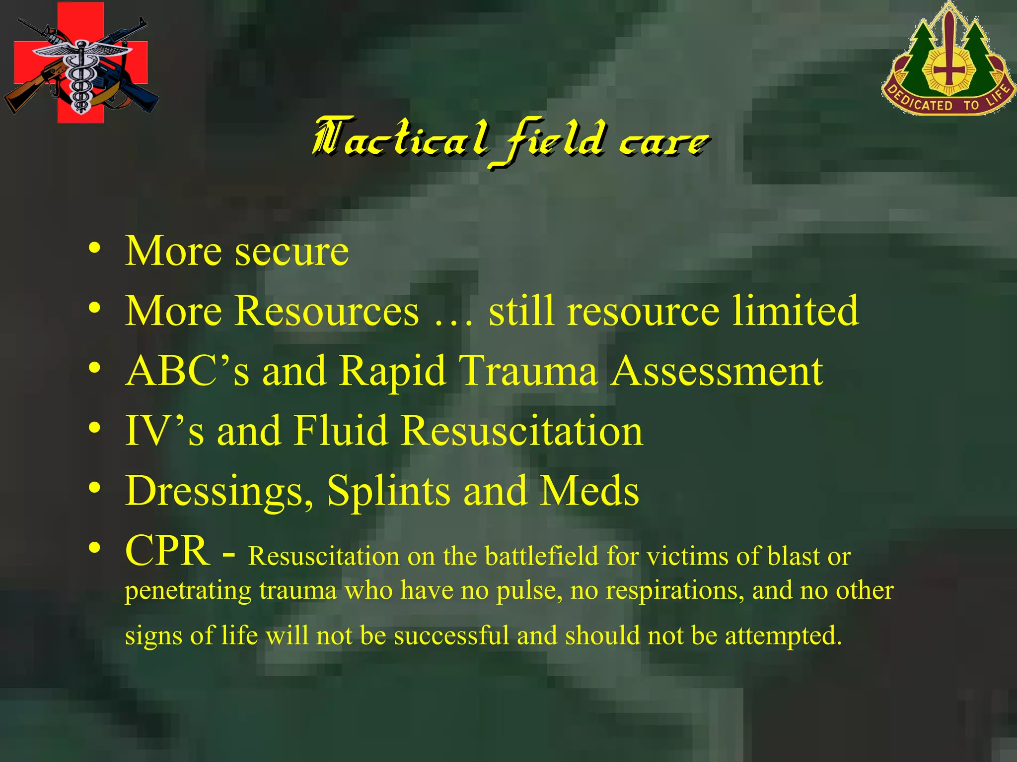 Tactical combat-casualty | PPT
