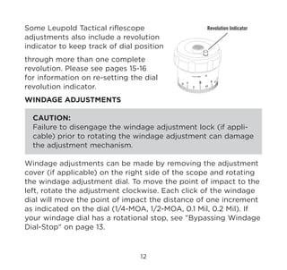 Instruction manual | Leupold Tactical Rifle Scope | Optics Trade | PDF