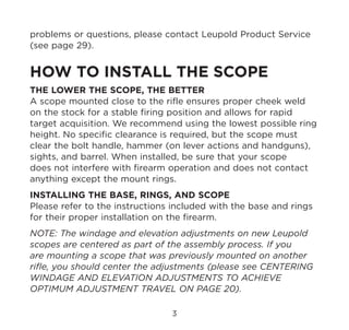Instruction manual | Leupold Tactical Rifle Scope | Optics Trade | PDF