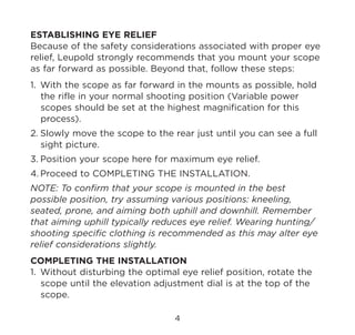 Instruction manual | Leupold Tactical Rifle Scope | Optics Trade | PDF
