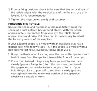 Instruction manual | Leupold Tactical Rifle Scope | Optics Trade | PDF