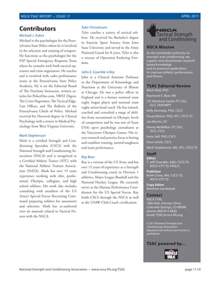 Tactical Strength And Conditiong Report 17 | PDF