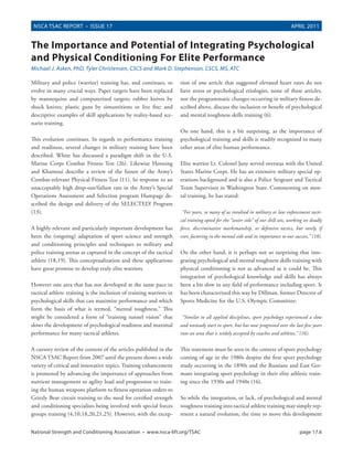 Tactical Strength And Conditiong Report 17 | PDF