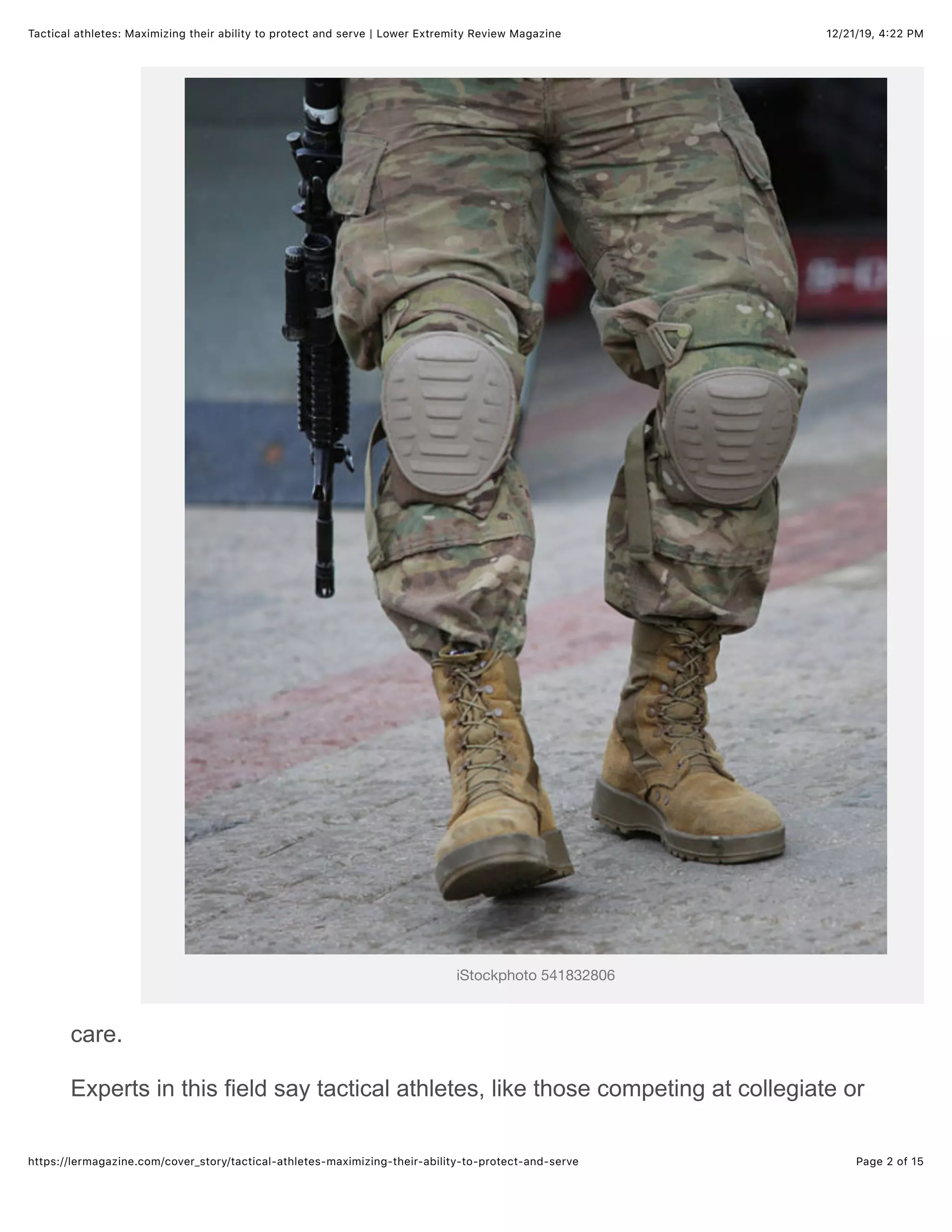 Tactical athletes: maximizing their ability to protect and serve | PDF