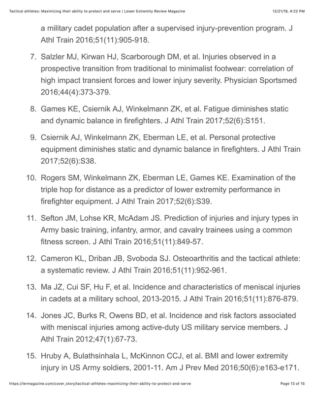 Tactical athletes: maximizing their ability to protect and serve | PDF