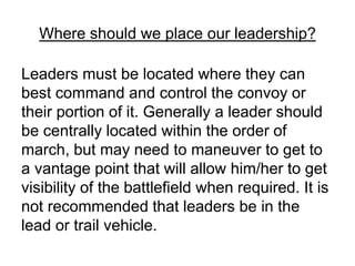 Tactical Convoy Operations | PPT