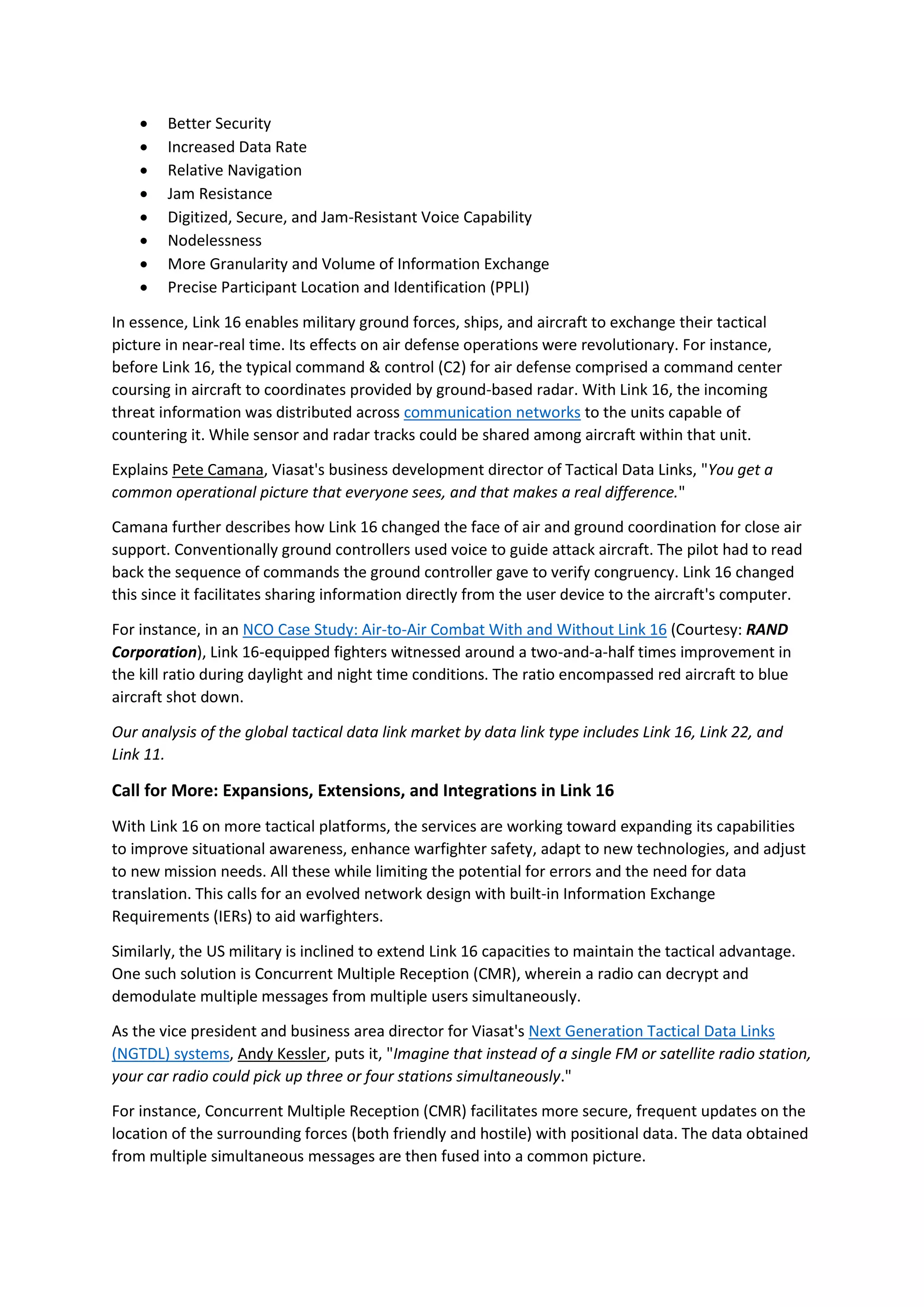 Global Tactical Data Link Market: Why Link 16 makes the Cut? | DOCX