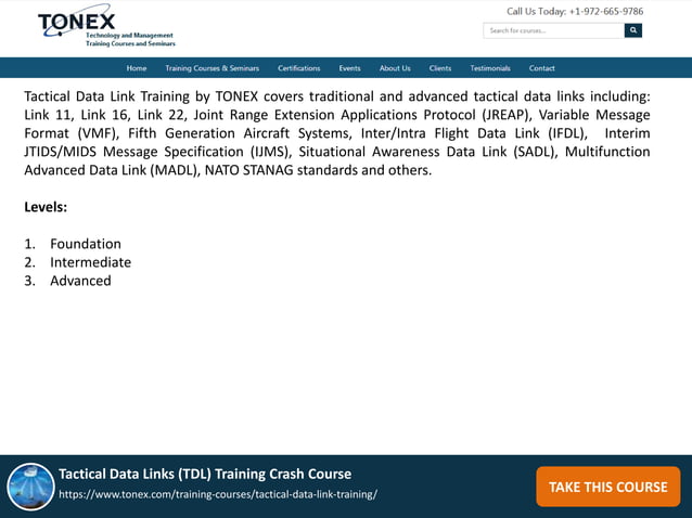 Tactical Data Link (TDL) Training Crash Course | PPTX