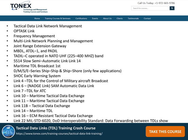 Tactical Data Link (TDL) Training Crash Course | PPTX