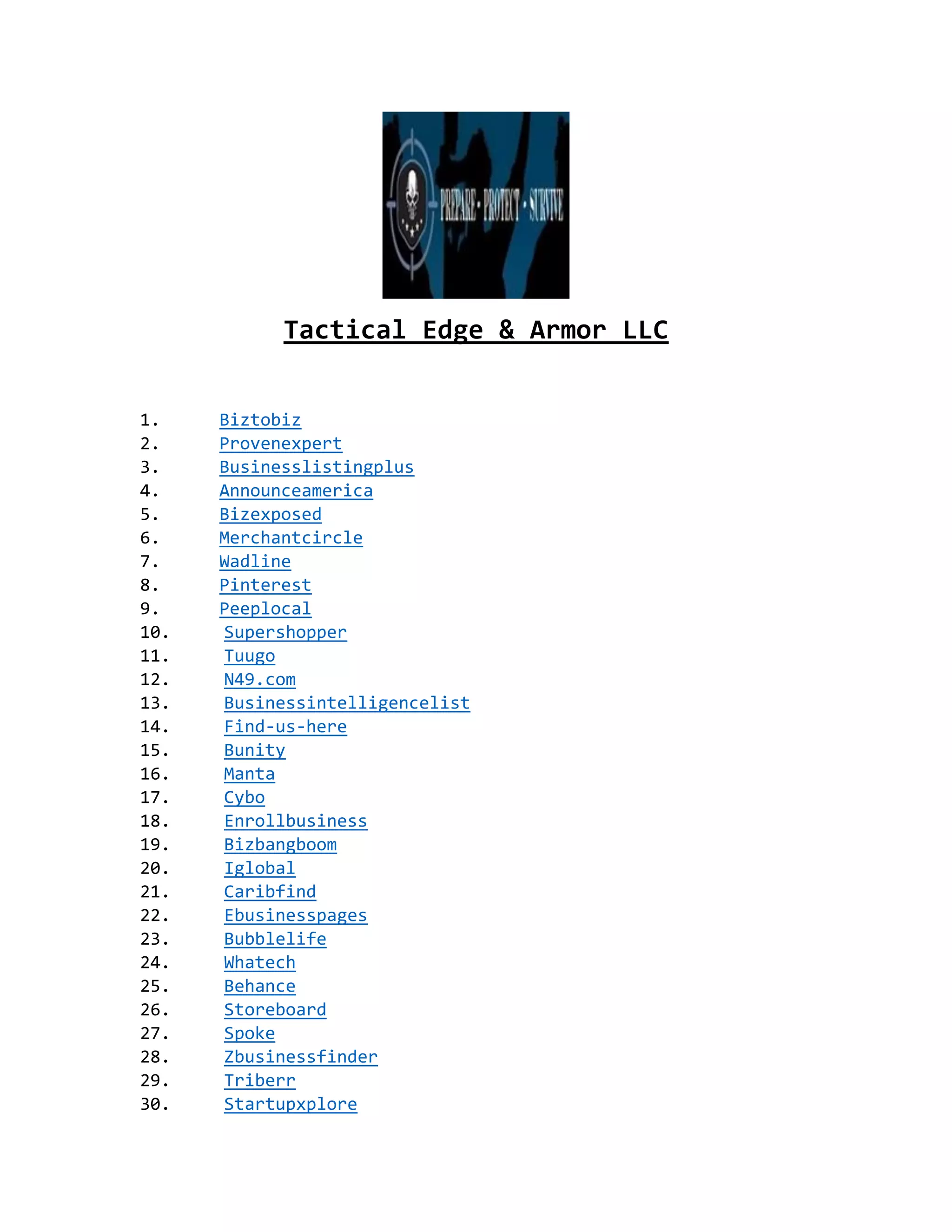 Tactical Edge & Armor LLC | PDF