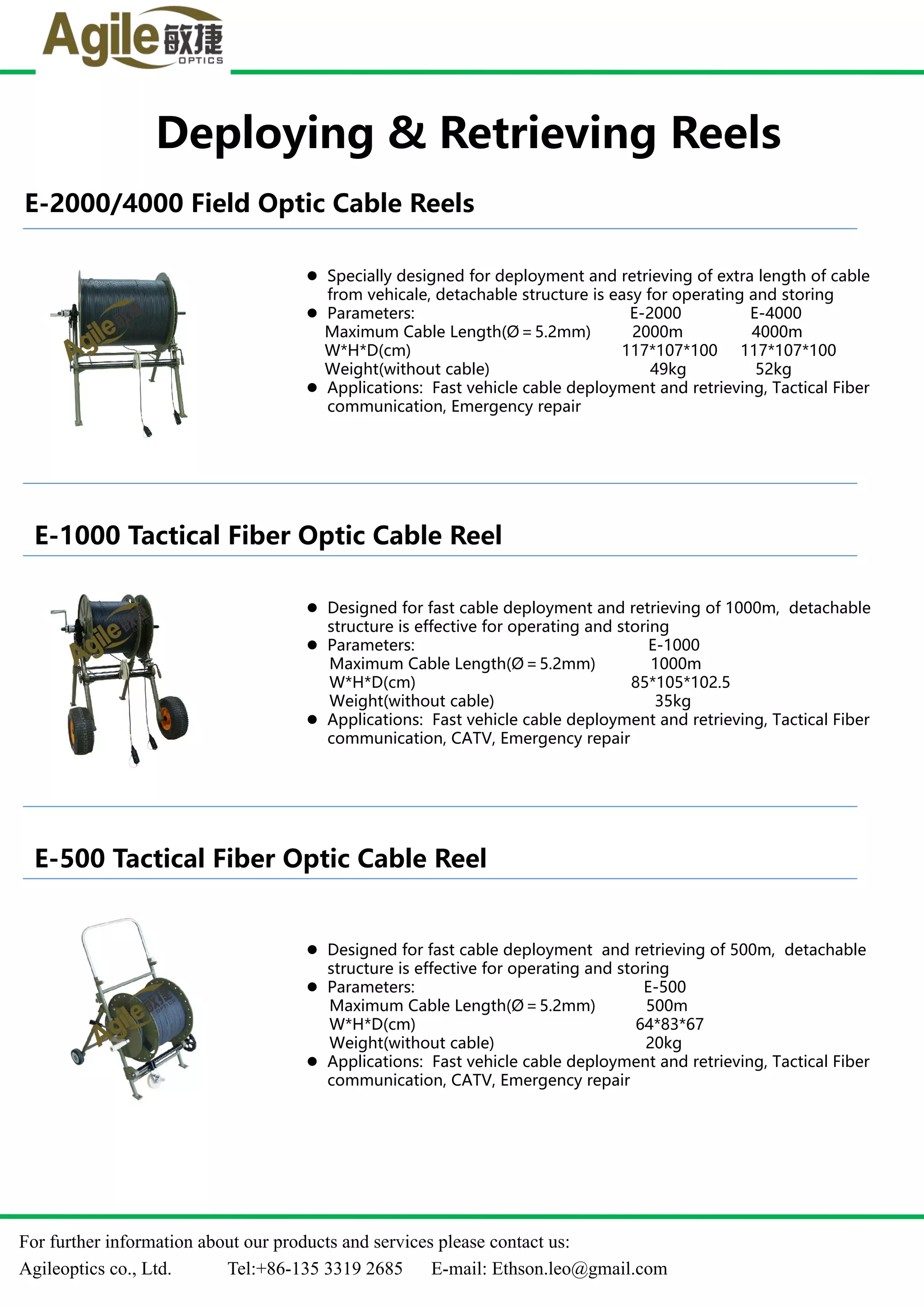 Tactical fiber optic cable, Tethered done cable, Military optic cable ...