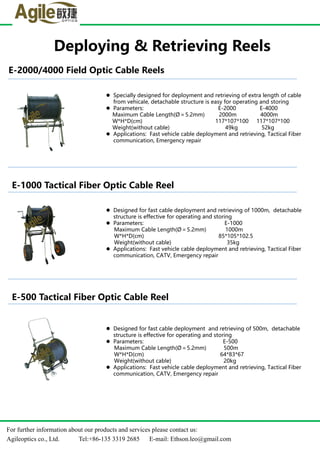 Tactical fiber optic cable, Tethered done cable, Military optic cable ...