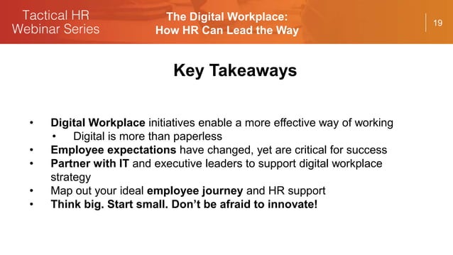 Tactical HR: The Digital Workplace | PPT