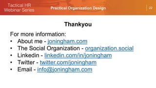 Tactical HR: Practical Improvements in Organization Design | PPT