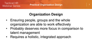 Tactical HR: Practical Improvements in Organization Design | PPT