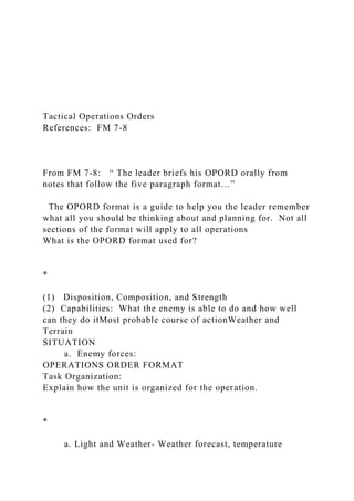 Tactical Operations OrdersReferences FM 7-8Fro.docx