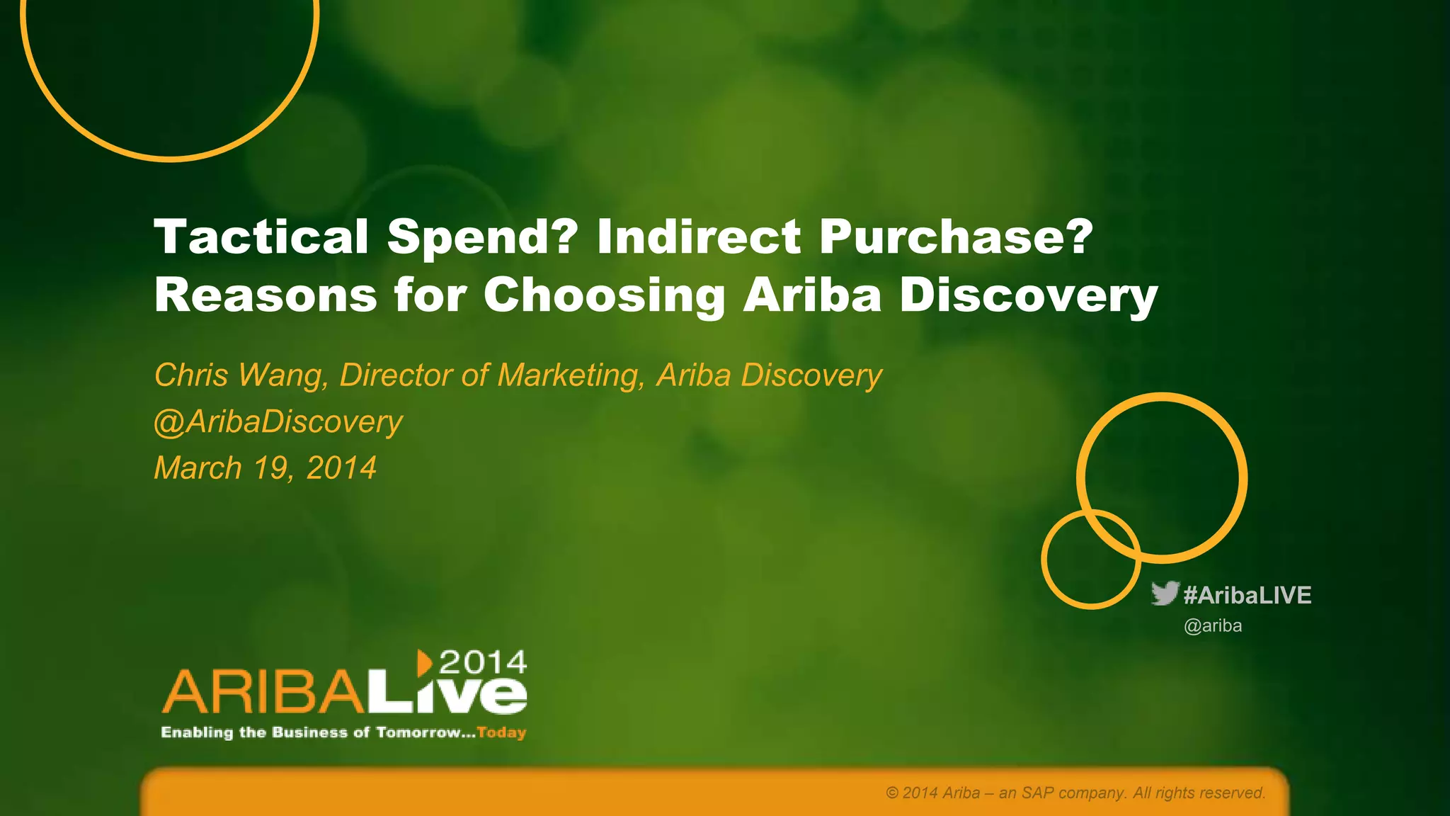 Tactical Spend? Indirect Purchase? Hear Experts’ Reasons for Choosing ...