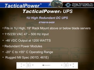 Tactical Rackmount UPS | PPT