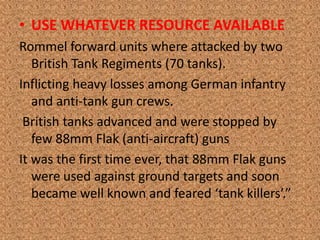 Tactic rommel ( general of germany tank force | PPTX